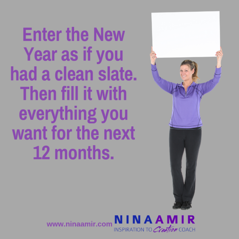 Start the New Year with a Clean Slate - Nina Amir